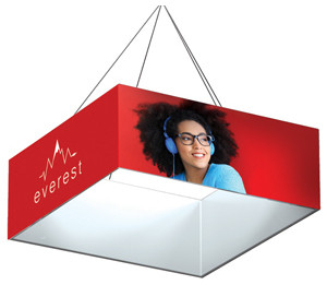 Enseigne suspendue Square Formulate 150 cm | MobiExpo.fr