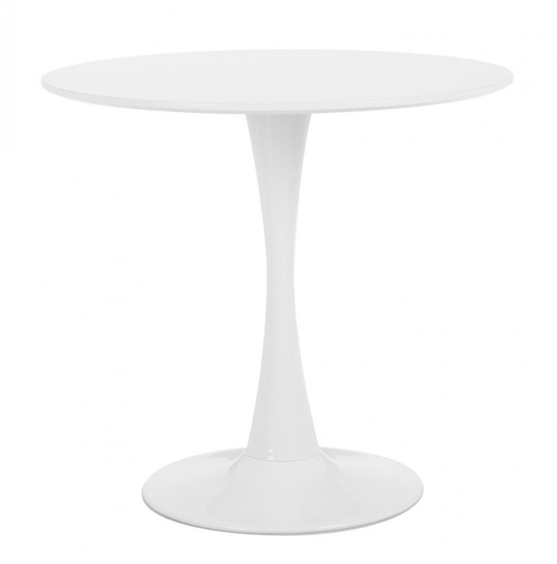 Table ronde tulipe bois blanc Sung 80 | MobiExpo.fr