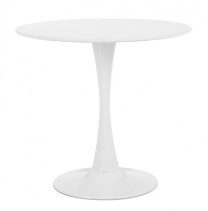 Table ronde tulipe bois blanc Sung 80 | MobiExpo.fr